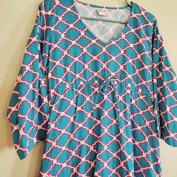 Top It Off | Dresses | Top It Off Abstract Diamond Tunic Empire Cinch ...